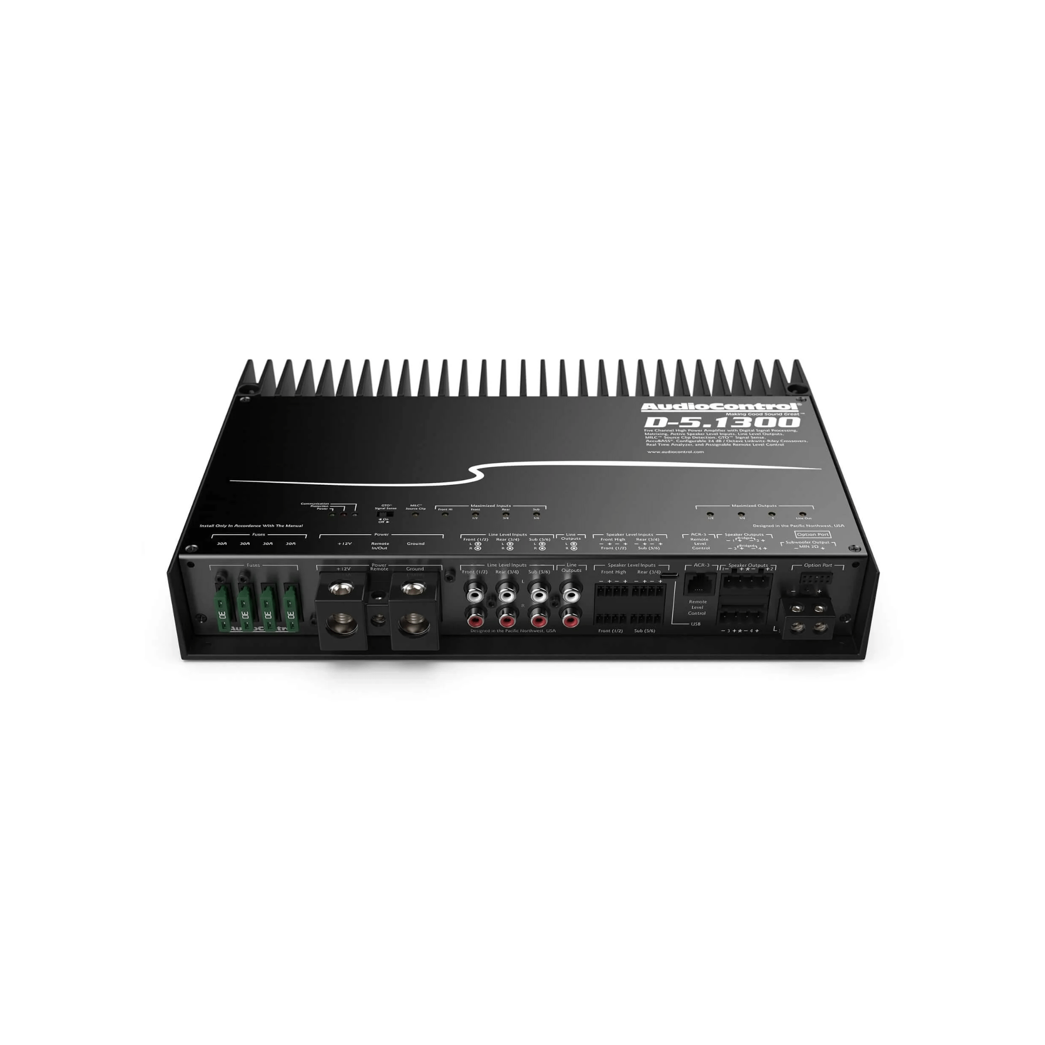 AudioControl D-5.1300 high-power 5 channel dsp matrix amplifier with a ...