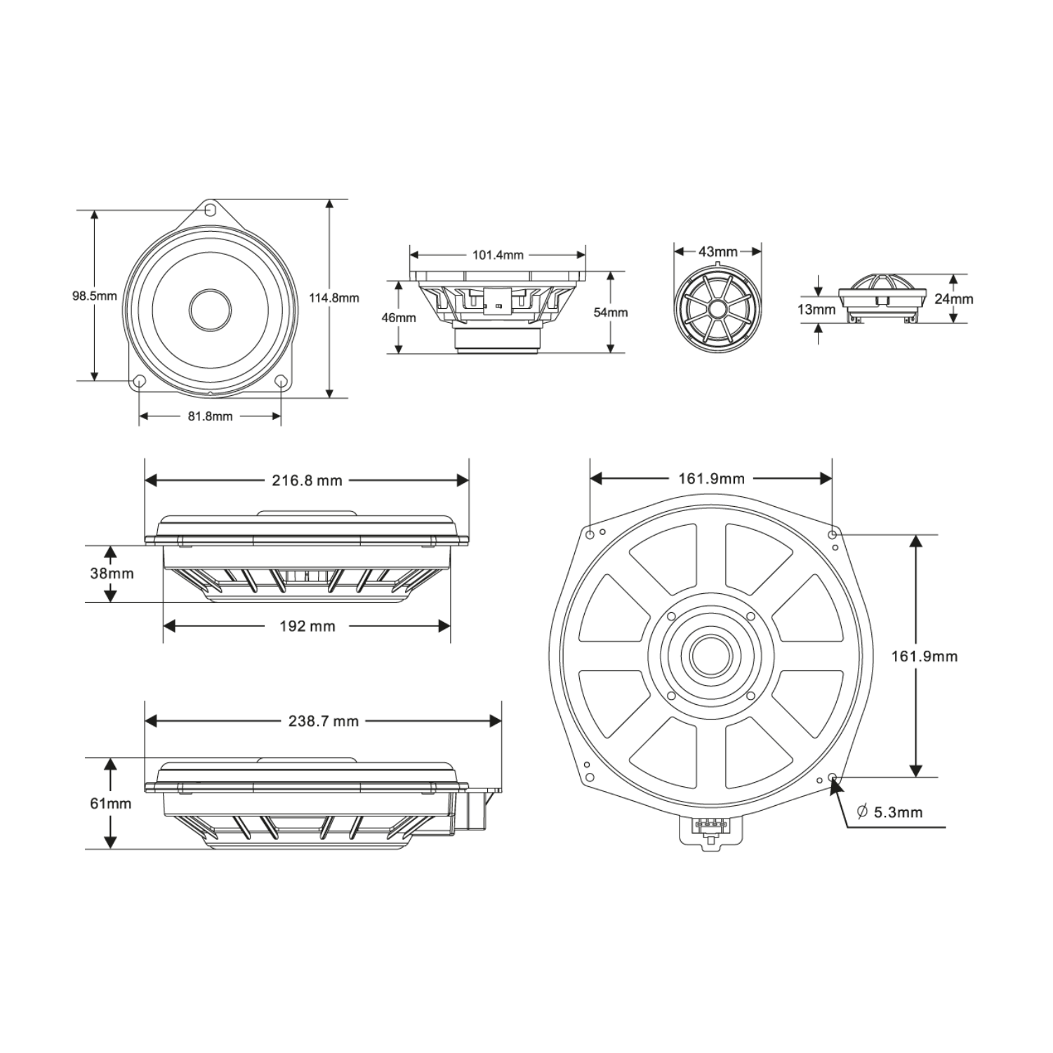 MTX TX6BMWF BMW & Mini Replacement Speaker System - Large Frame – Car ...